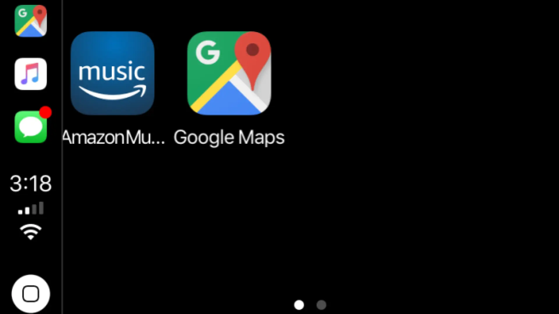 Interfaz Google Maps en Apple CarPlay