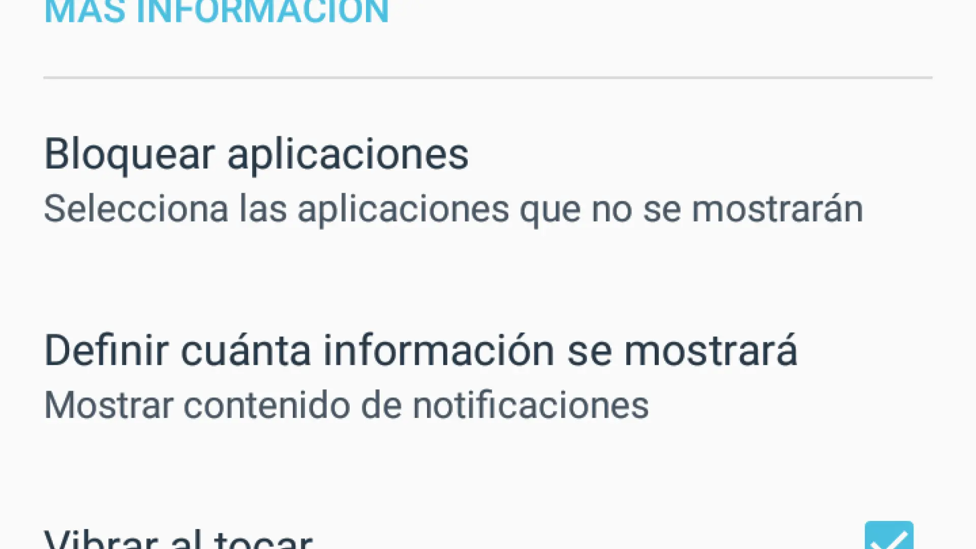Interfaz del Moto E4