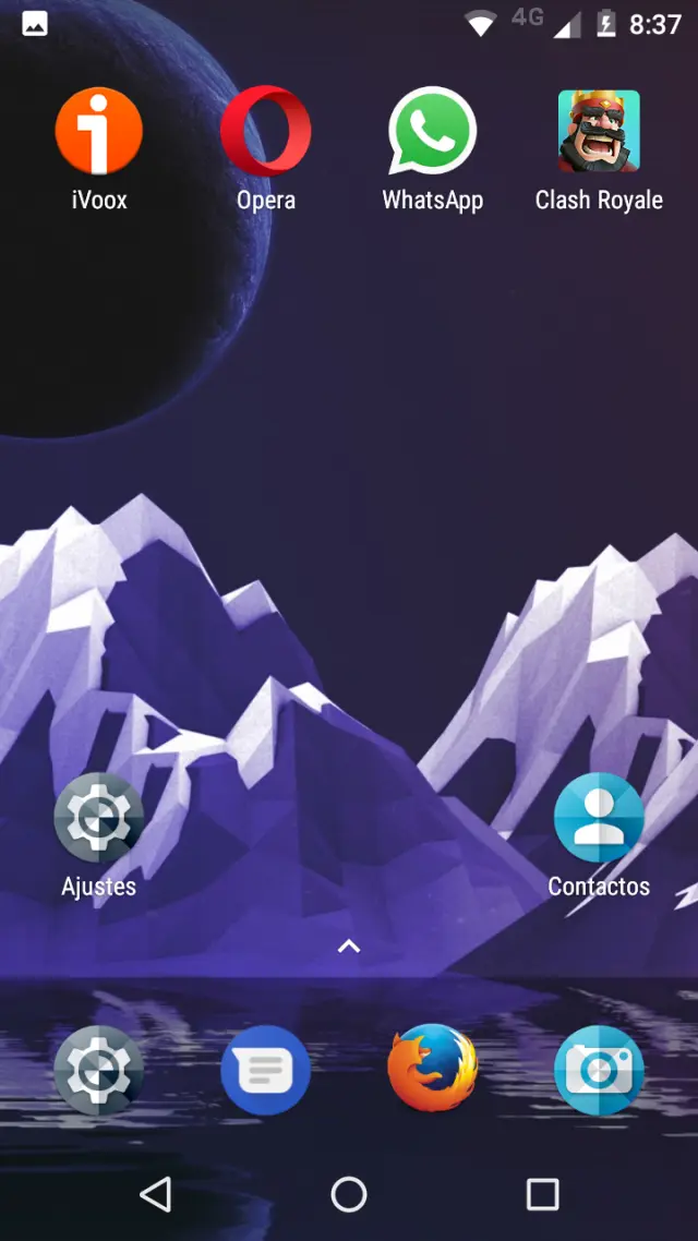 Interfaz del Moto E4